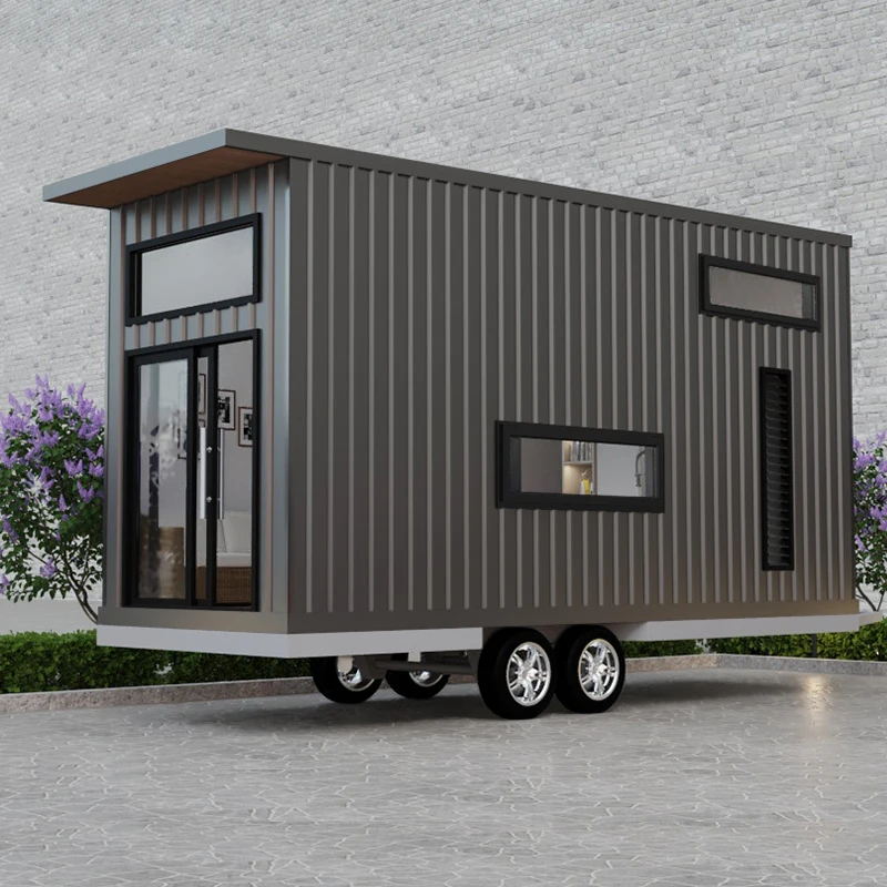 Modern tiny trailer house prefabricated home portable modular houses ...