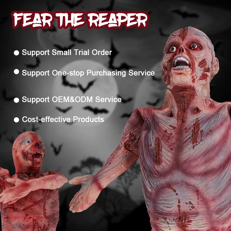 Severed Life Size Half Body Haunted House Broken Realistic Decoration ...