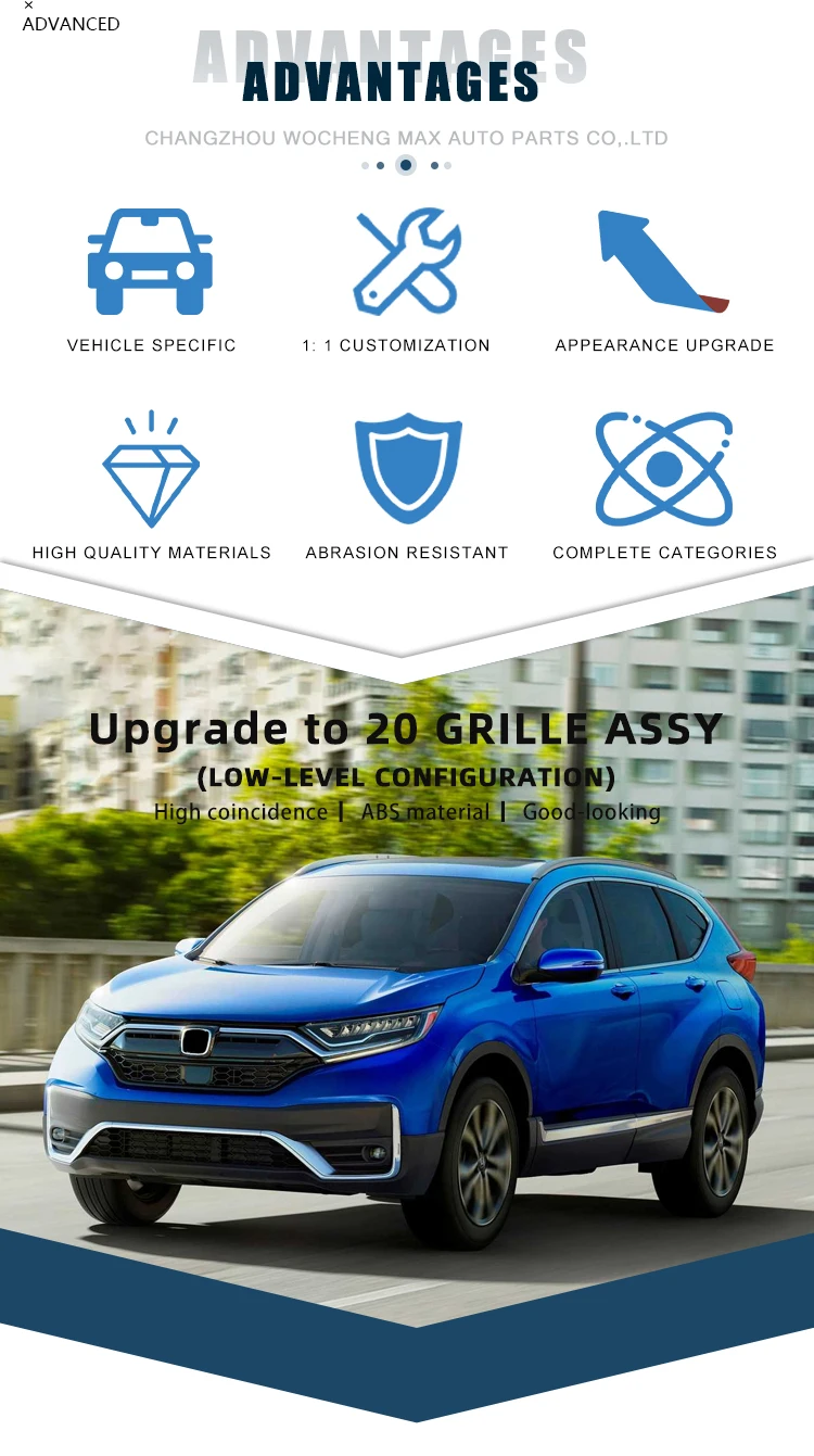 Auto Body Parts Car Front Bumper Grill Grille Front Grill For Honda Crv ...