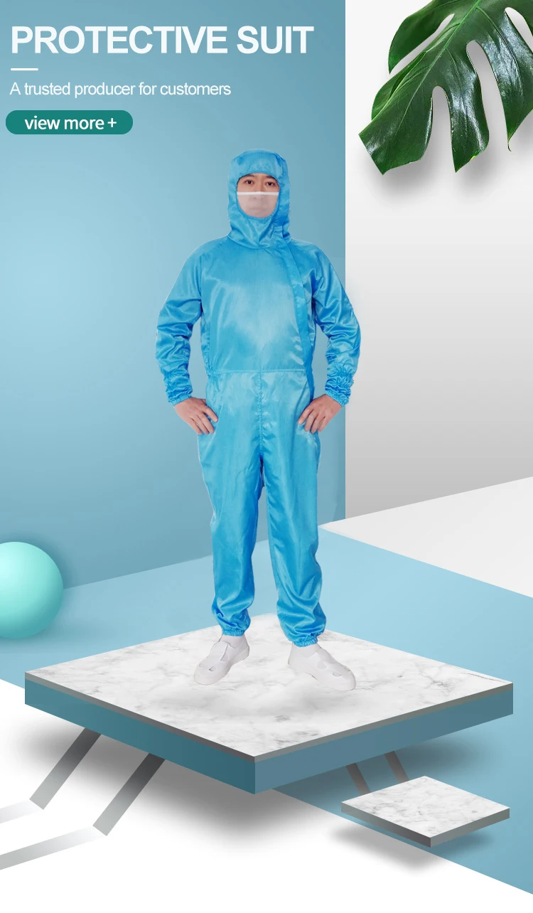 Cleanroom Esd Antistatic Suit Clothes Heat-proof Smock Clothing Anti ...