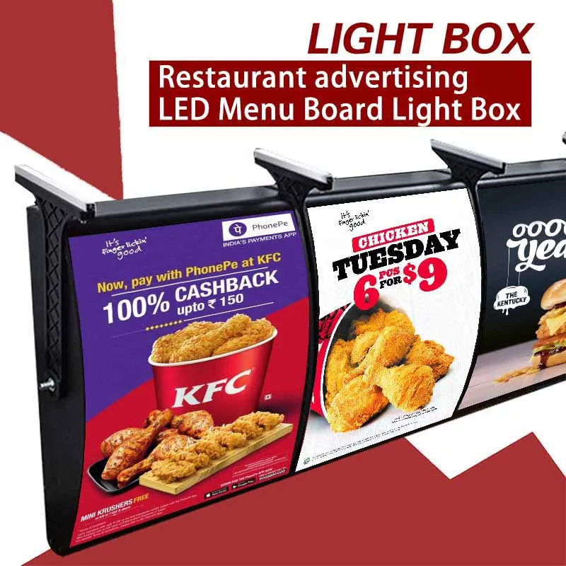 Led Lighted Menu Boards Advertising Restaurant Light Box - Buy Led ...