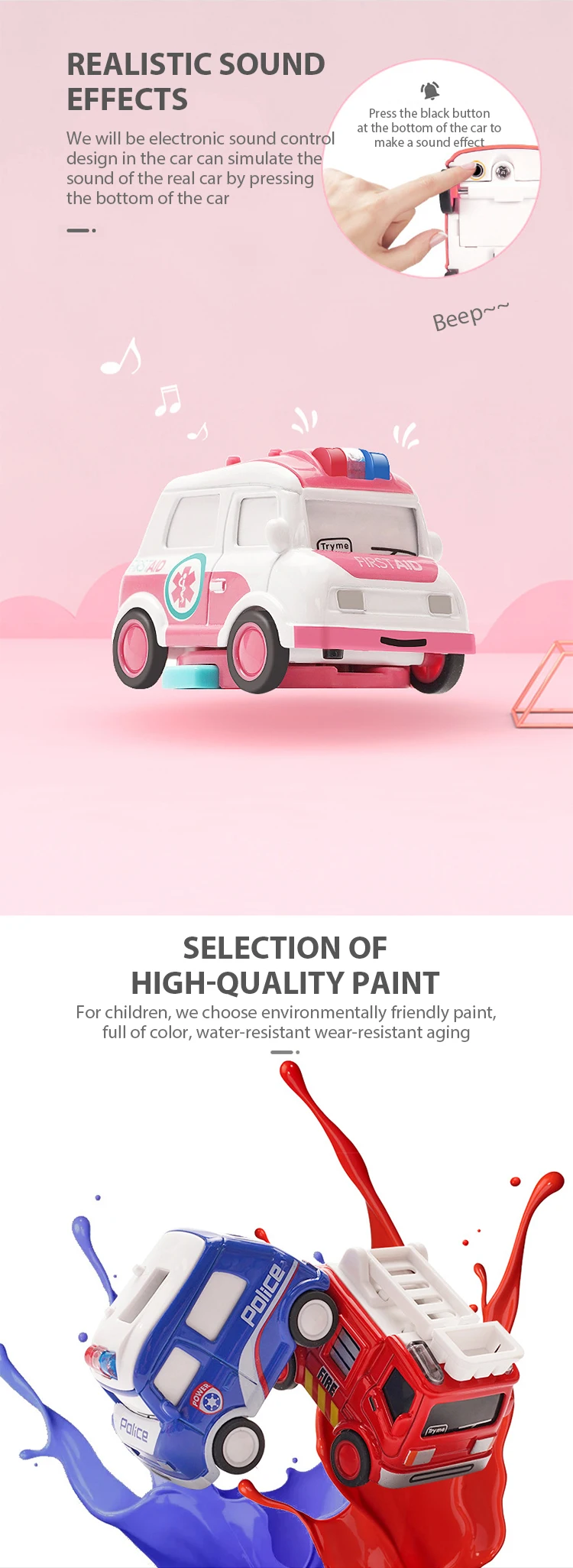 Watch Q Version Pullback Induction Ambulance Hw Toys 1:62 Diecast ...