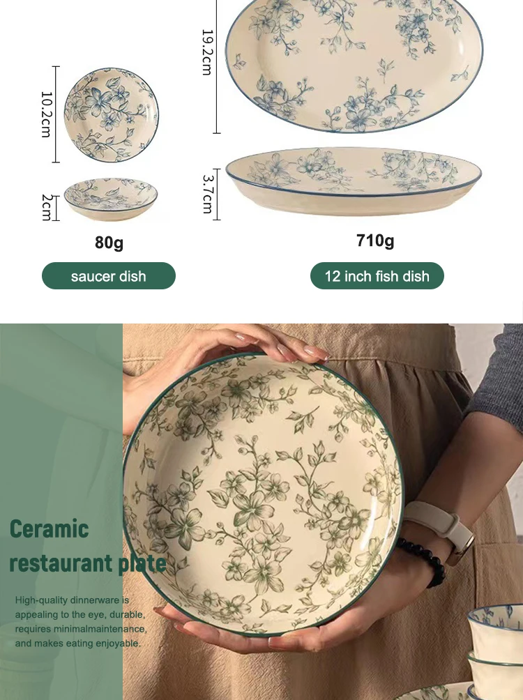 Luxury Porcelain Dinnerware Sets with Customized Logos