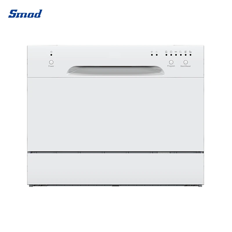 6 Places White Mini Counter Top Fully Automatic Dish Washer Machine ...