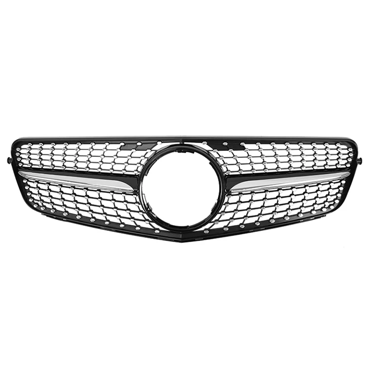 Diamond Grille For Mercedes Benz W204 Silver Black Grill For Benz C ...