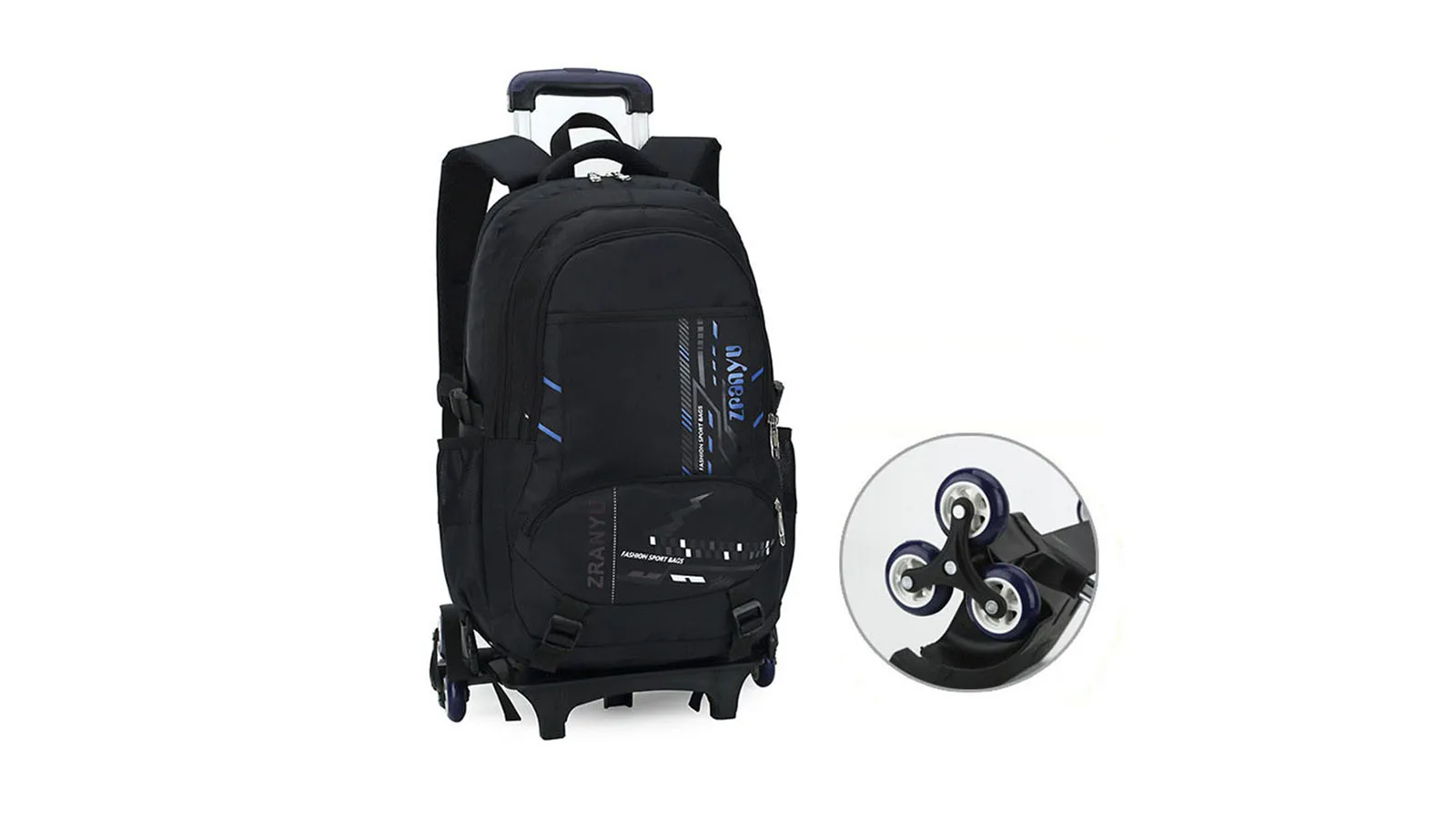 Children Student Kids Bookbag Custom Detachable Rolling Wheeled Trolley ...