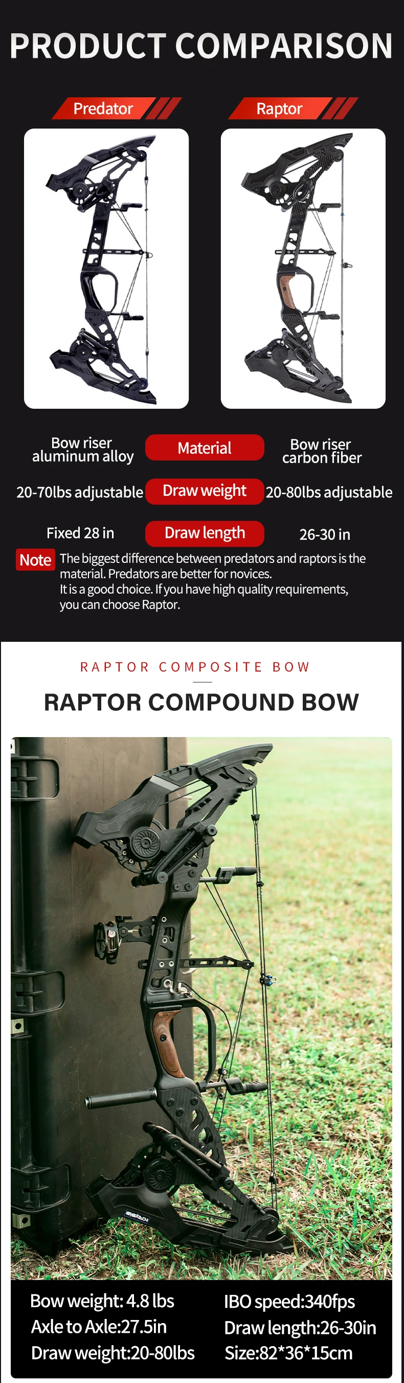 Steel Ball Compound Bow And Arrow Set 20-80lbs Archery Shooting Mixed ...