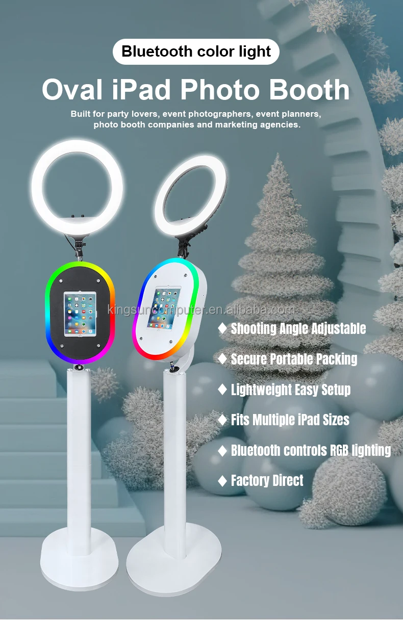 Selfie Photo Booth with LED Light Frame for Events - Compatible with ...