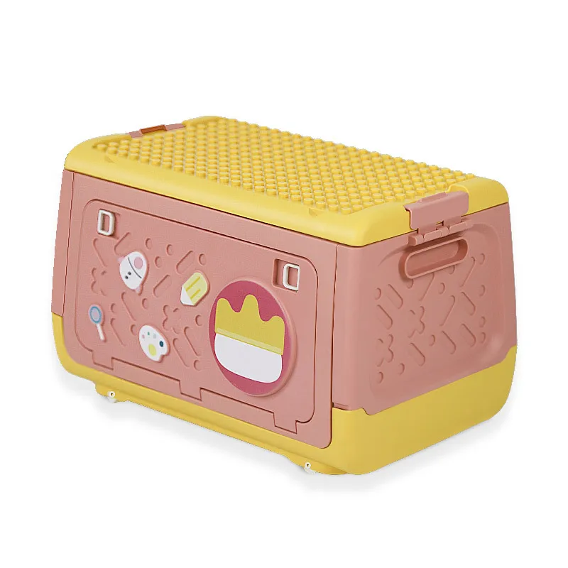 Cute Cartoon Plastic Storage Box With Lid Toy Storage Box Little Kids ...