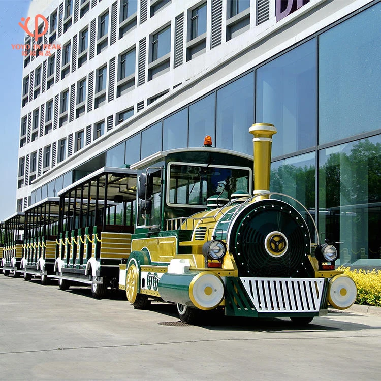 Outdoor Attractions Park Sightseeing Trackless Train Electric Trackless Train Rides Electric ...