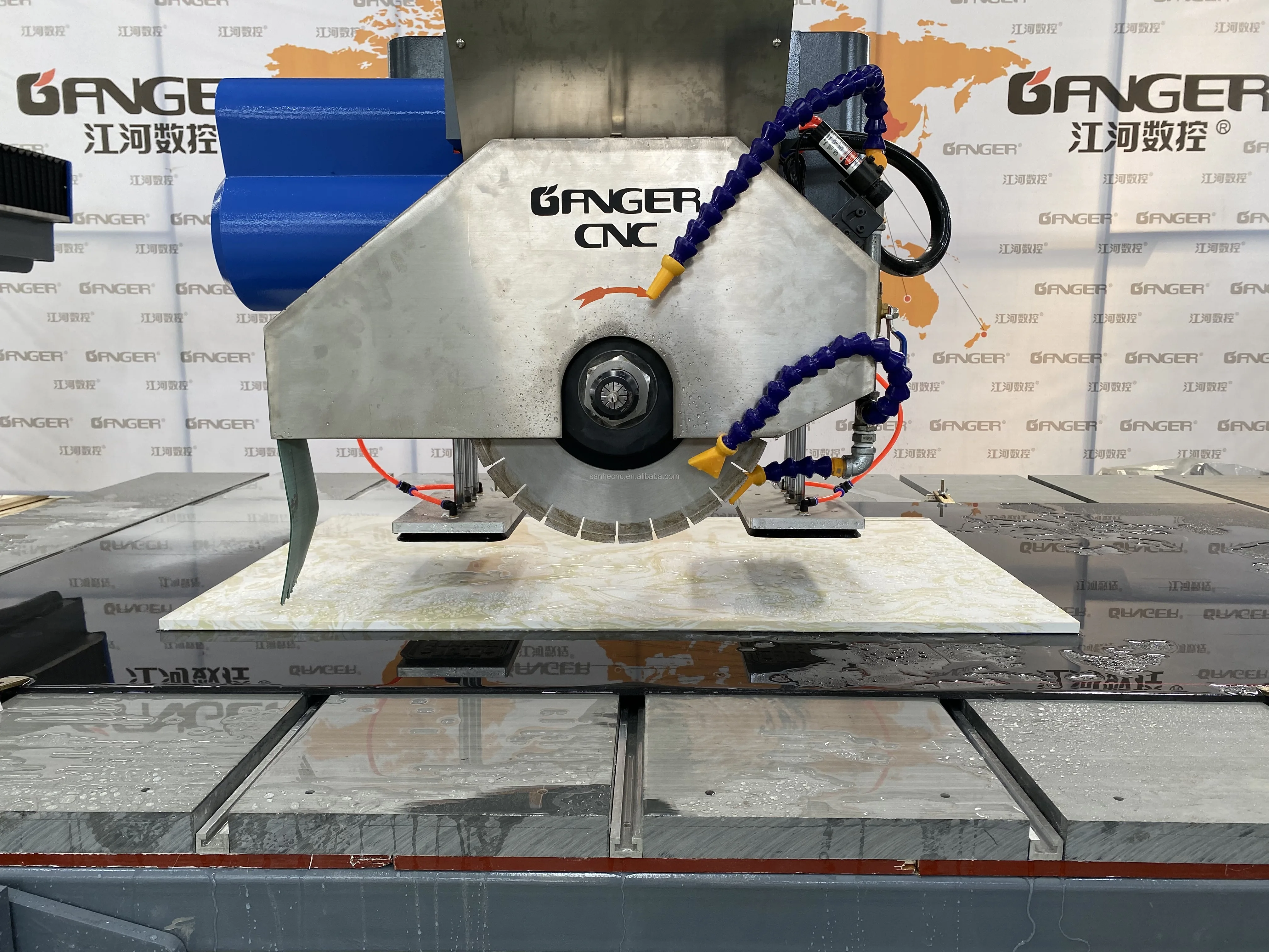 5 Axis Bridge Saw Granite Cutting Machine Cnc Granite Polishing Gq ...