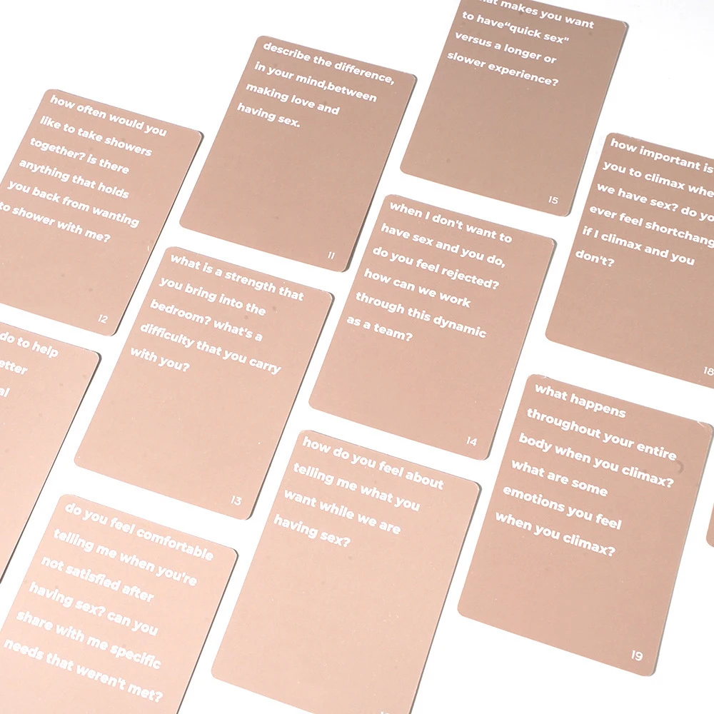 Custom Made Couple Conversation Game Cards Deck Printing