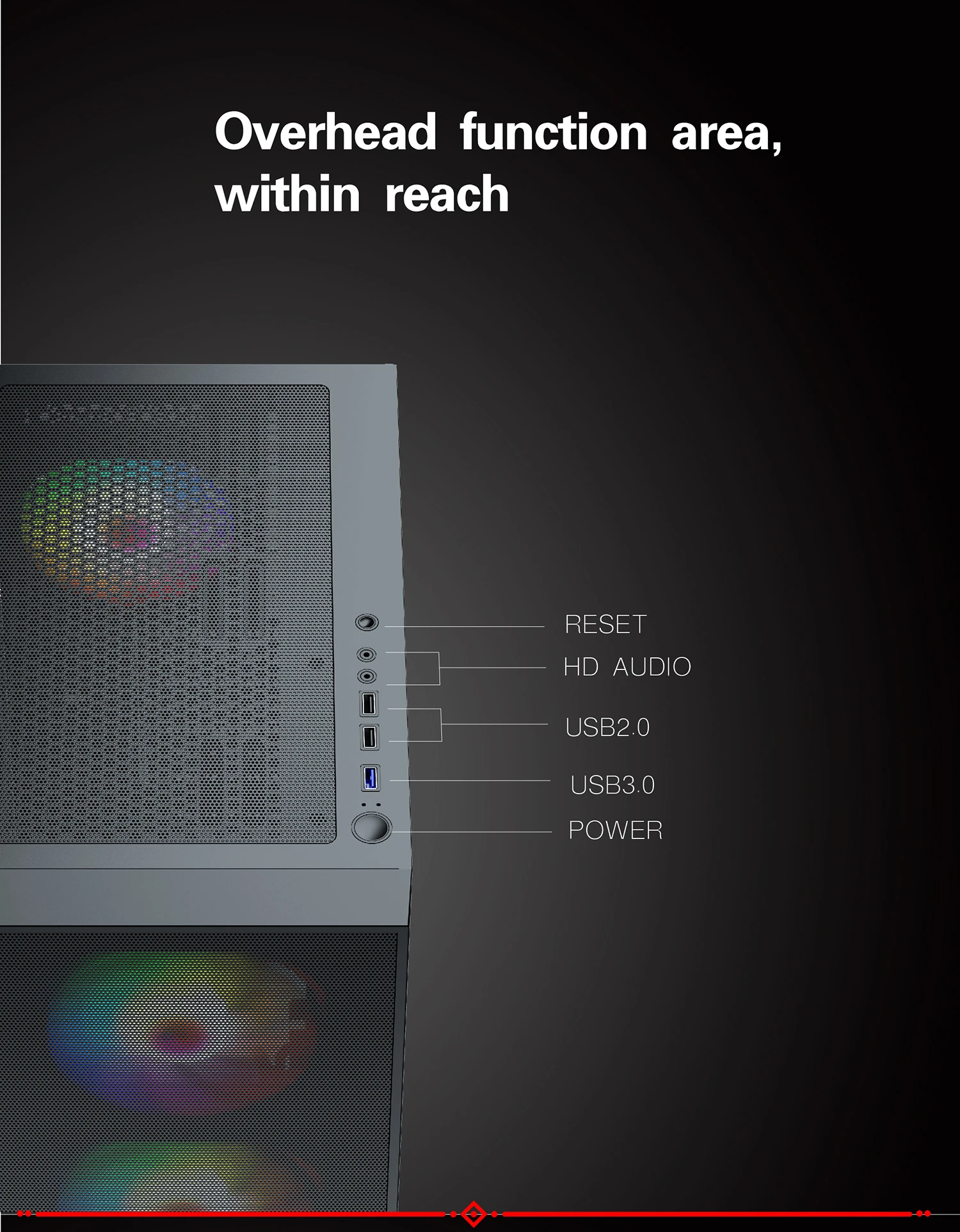 X8 NEW Design Game Pc Case - ATX Tempered Glass Computer Case