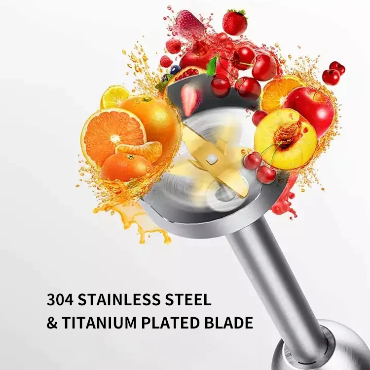 One Handed Kitchen Hand Blender Electric 1200w Fruit Juice Mini Stick ...