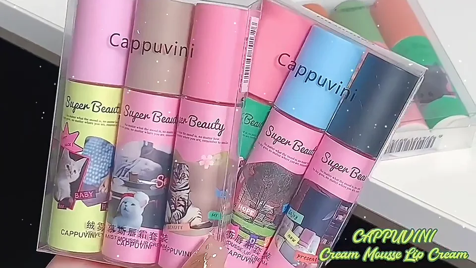 New Cappuvini Cat Lip Mud Matte Lipstick Soft Mist Waterproof Vegan ...
