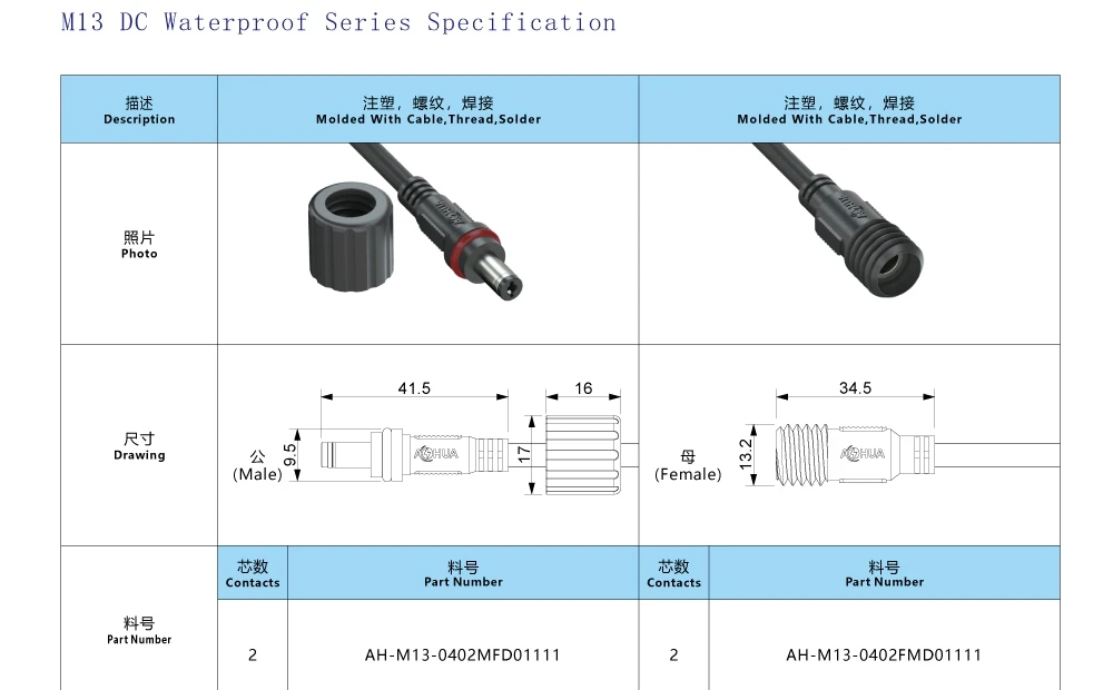 24v 12v Male Female Barrel Plug Adapter Jack Socket Connector Dc Power ...