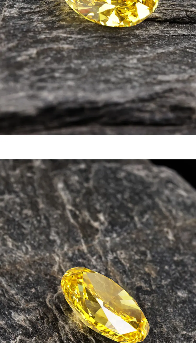 Hthp Cvd Lab Yellow Diamoand 0.5ct 1ct 2ct 3ct Fancy Vivid Color Loose ...