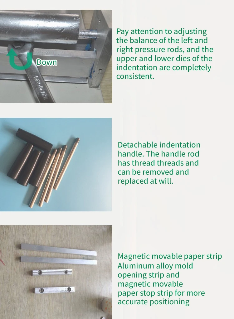 350mm 460mm 480mm A4 Desktop Manual Paper Creasing Machine For Cover ...