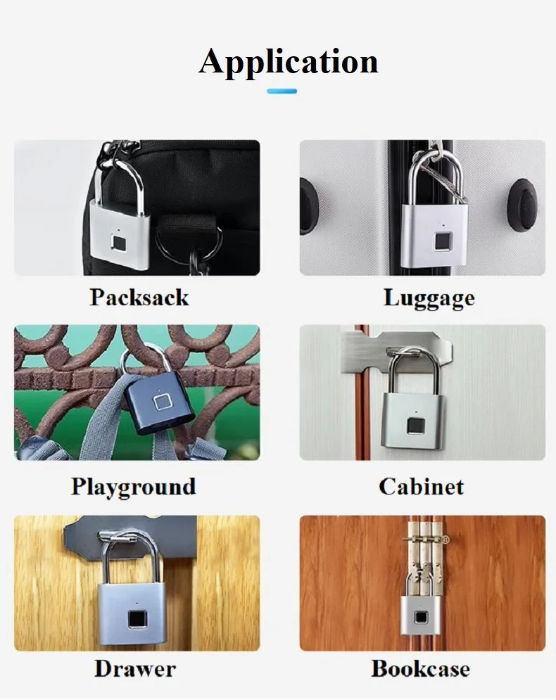 Smart Digital Alarm Fingerprint Pad Lock And Smart Biometric ...
