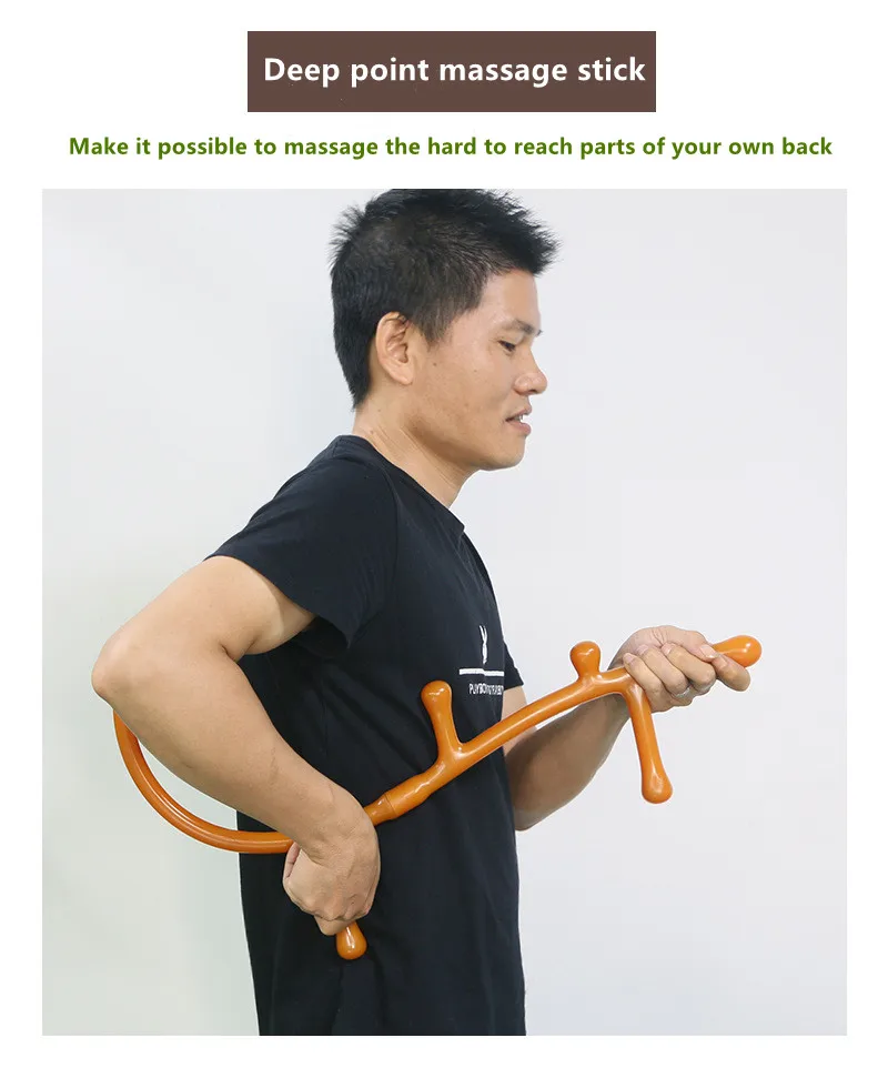 Senxiao Massage Cane Back Buddy Elite Trigger Point Massage Tool Stick ...