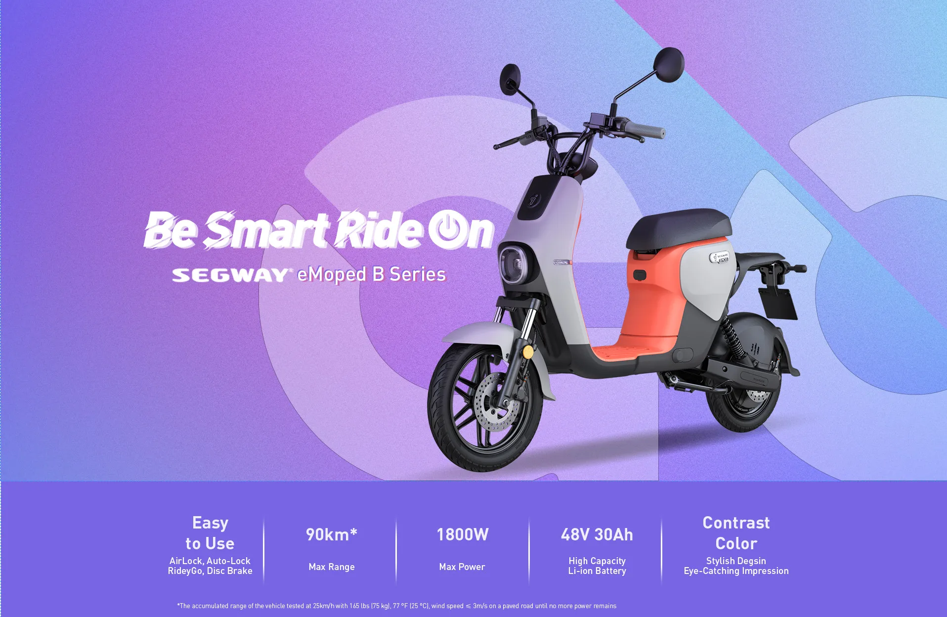 Segway B110s 100 Km Range 45 Km/h Speed 48v 800w Long Range Electric ...