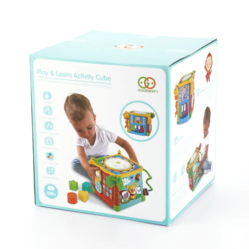 5 In 1 Colorful Musical Learning Cube Toys Baby Gift Drum Activity ...