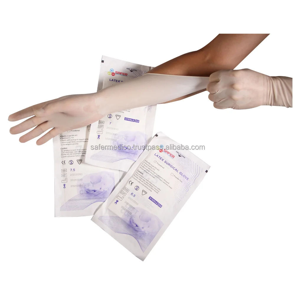 Factory Supply Hospital Gloves Latex Surgical Disposable Anti-Virus ...