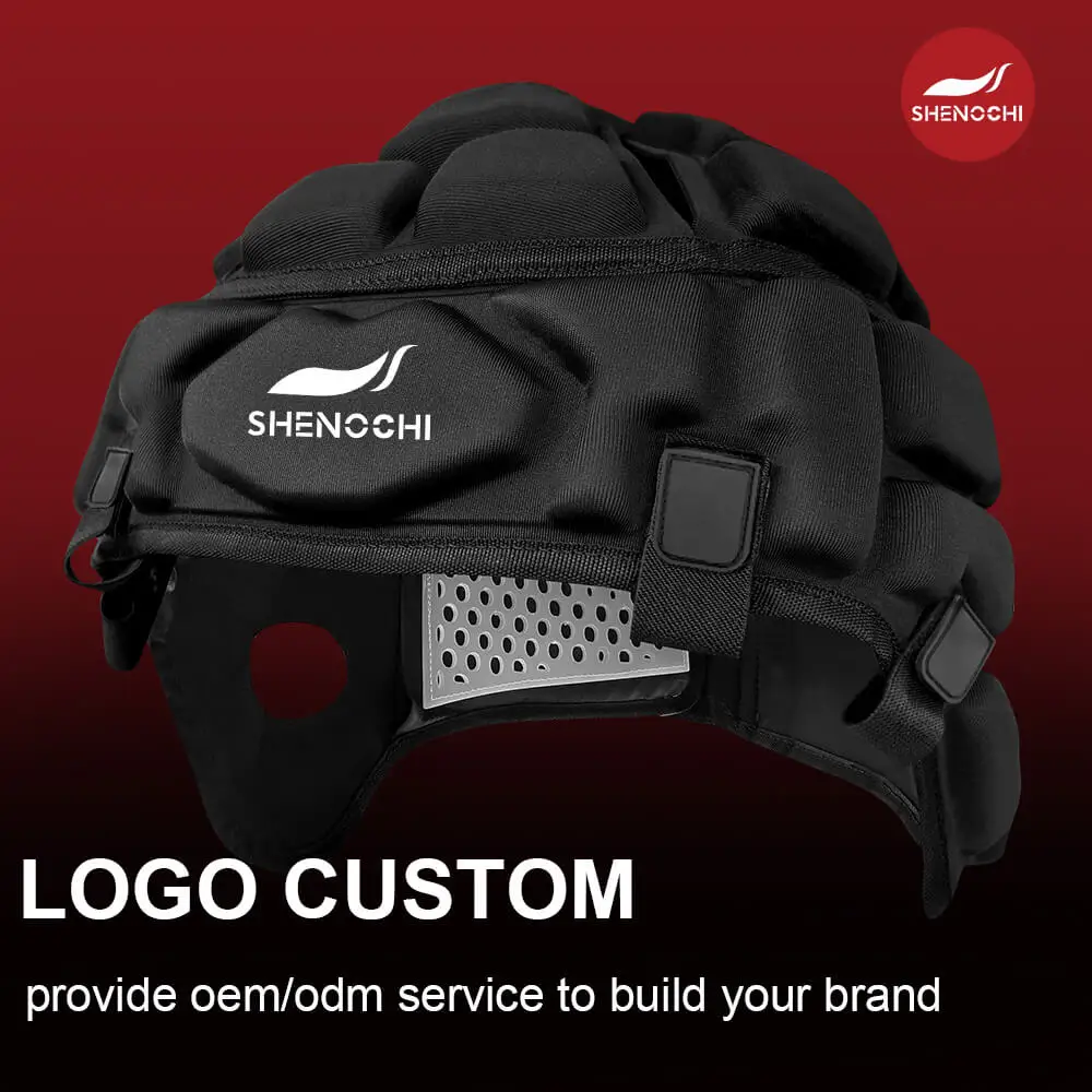 Shenochi American Football Head Safe Guard Custom Soft Shell Cap Cover Padded Protective ...