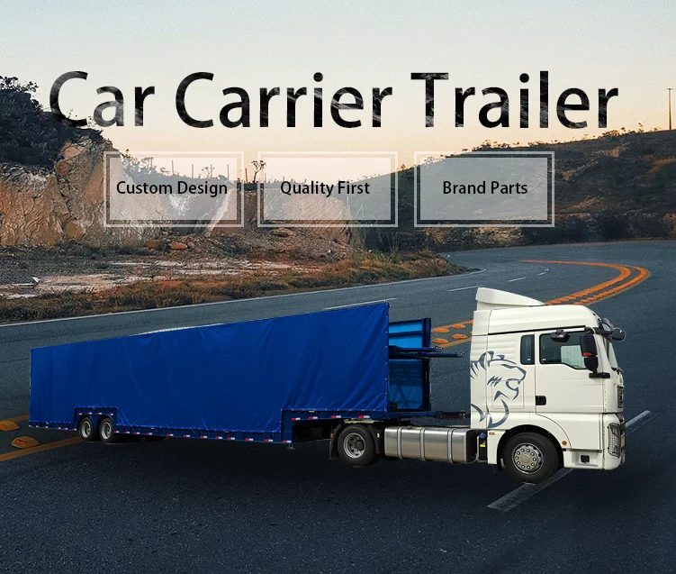 YIHAI 2 3 Axles 40 Tons Vehicle Carbon Steel Car Carrier Trailers ...