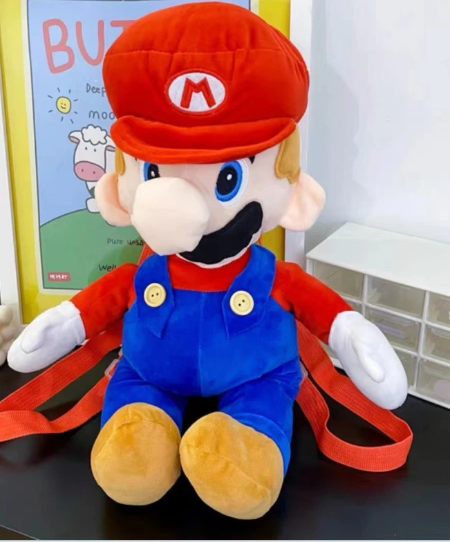 Al Wholesale Cute New Mario Plush Backpack Mario Luigi Large Size Plush ...