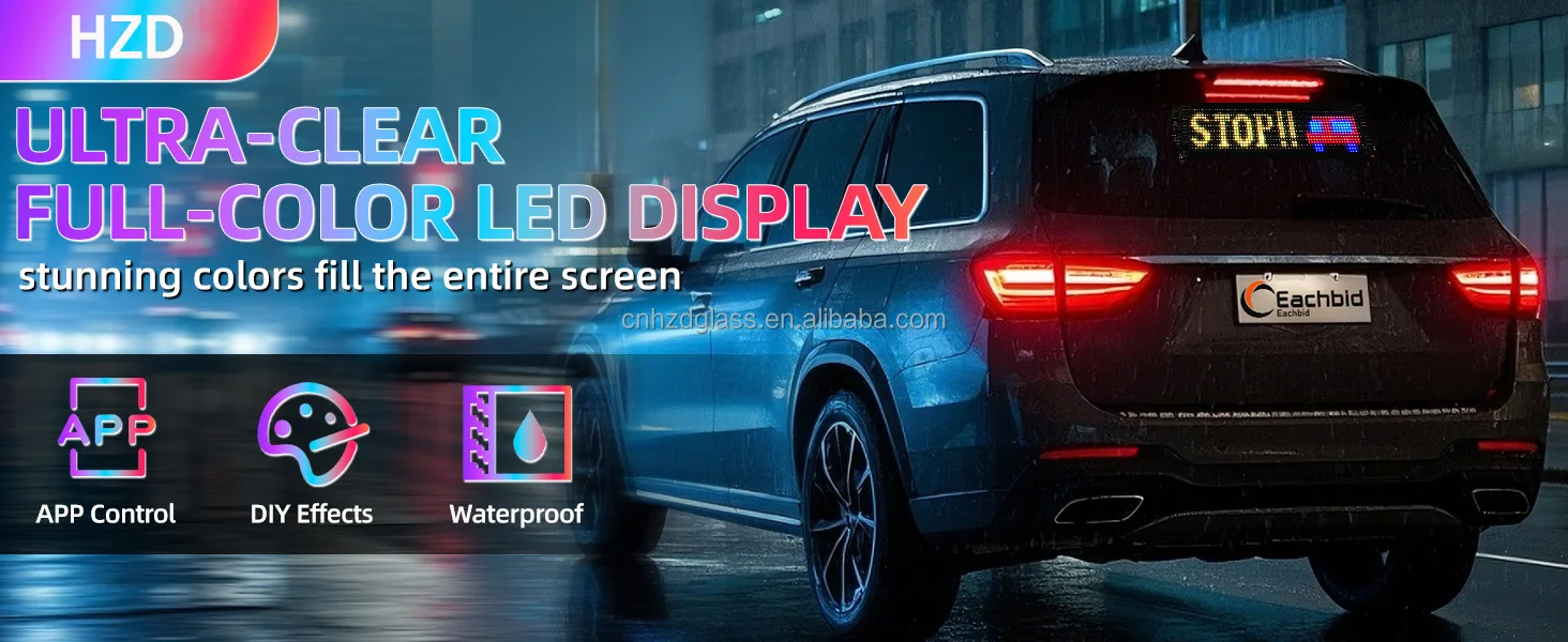 RGB Custom Animation Programmable LED Panel Display for Car Truck ...