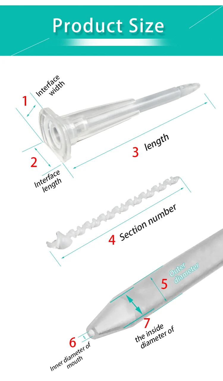 Bayonet Mixing Tube Two-component Rubber Mixing Nozzle - Buy Static ...