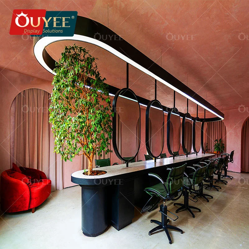 Hair Salon Equipment Table Salon Decoration Beauty Shelf Barbershop ...