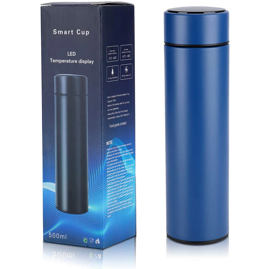 500ml Termo Thermos Bottle Cup Flask Intelligent Digital Vacuum Thermos ...