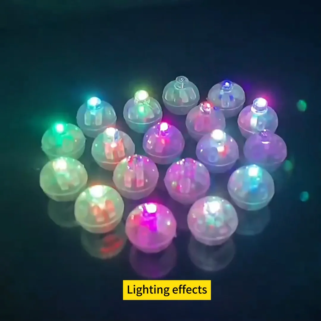 50pcs Mini Led Light Ball Round Flash Ball Led Balloon Light Battery ...