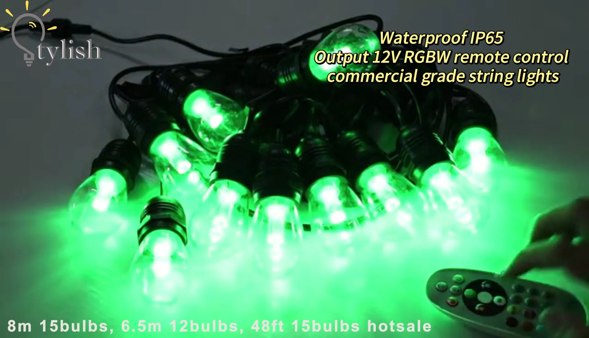 Commercial Pvc Rgbw S14 Remote Control 12v 110v 220v Dimmable Led 48ft ...