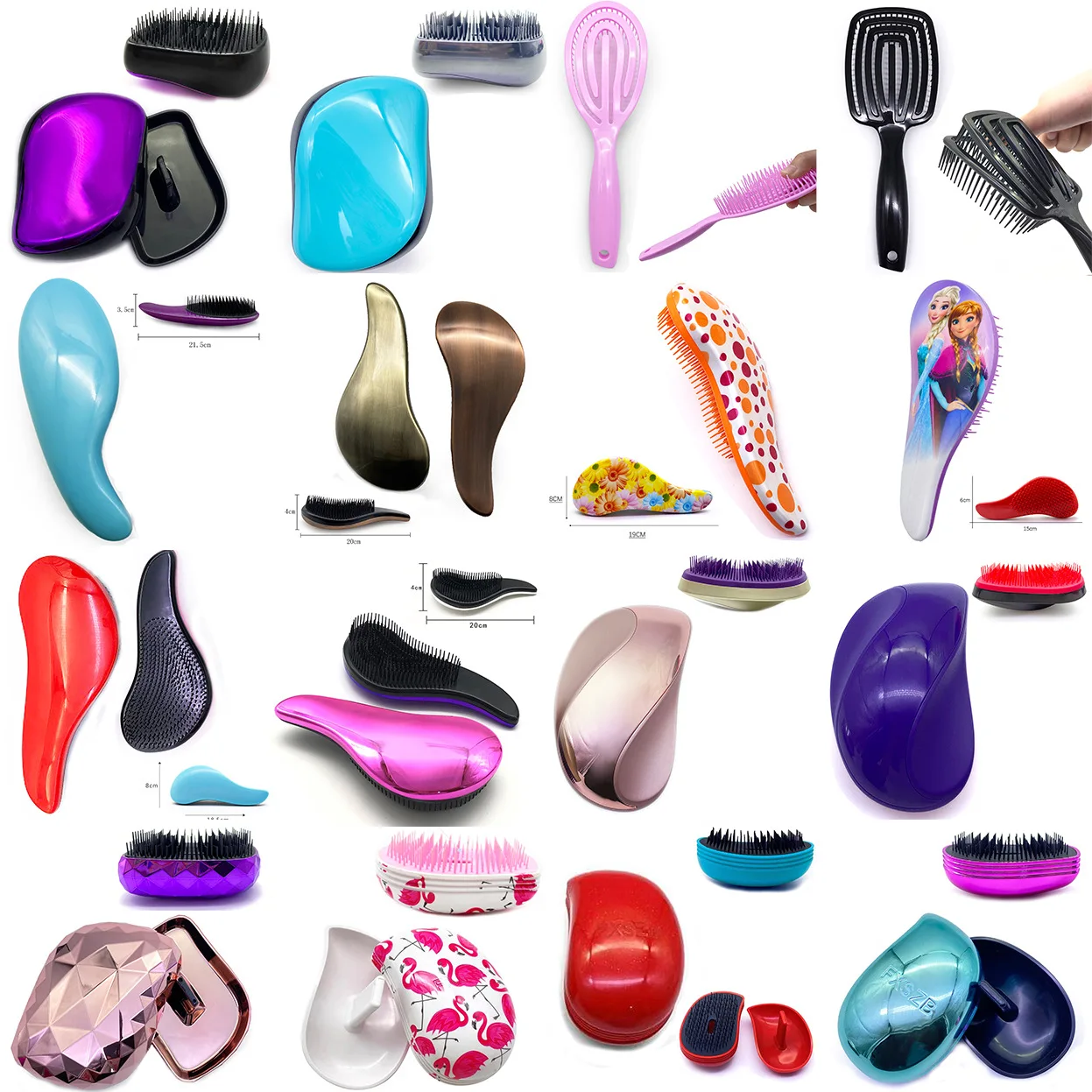 Private Label Eco-friendly Wheat Straw Matt Hairbrush Magic Handle Massager Scalp Comb Detangler ...