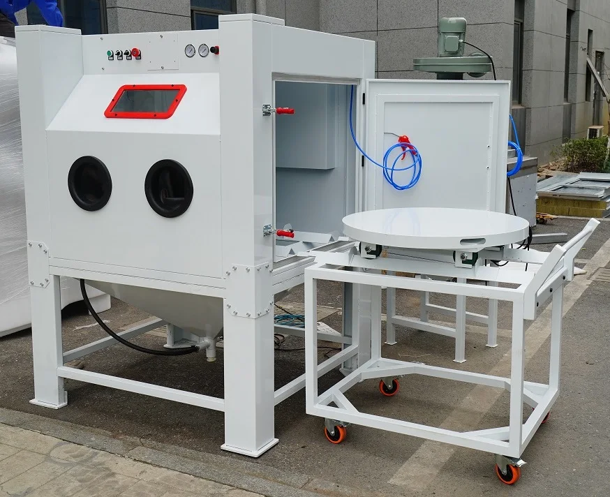 Industrial Sandblasting Cabinet Sandblaster Machine For Alloy Wheel ...