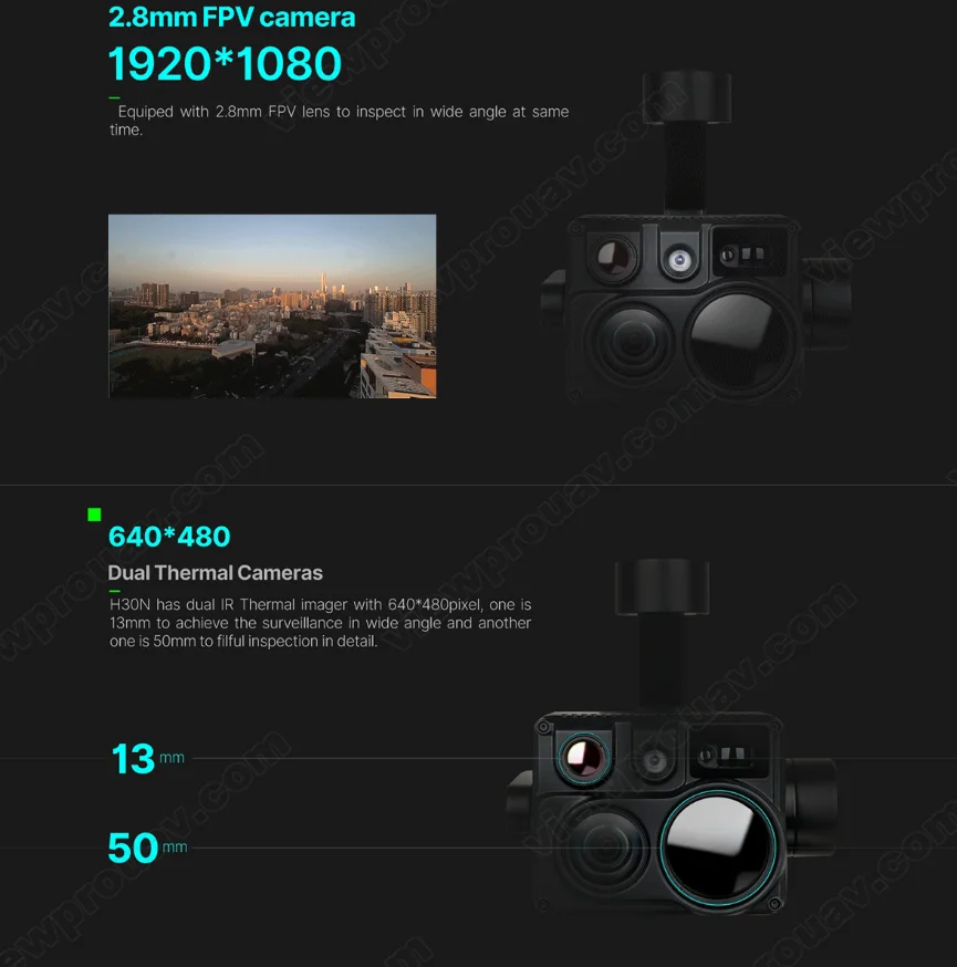 Viewpro H30N Multi-sensor EOIR Laser Rangefinder Dual IR Thermal Dual ...