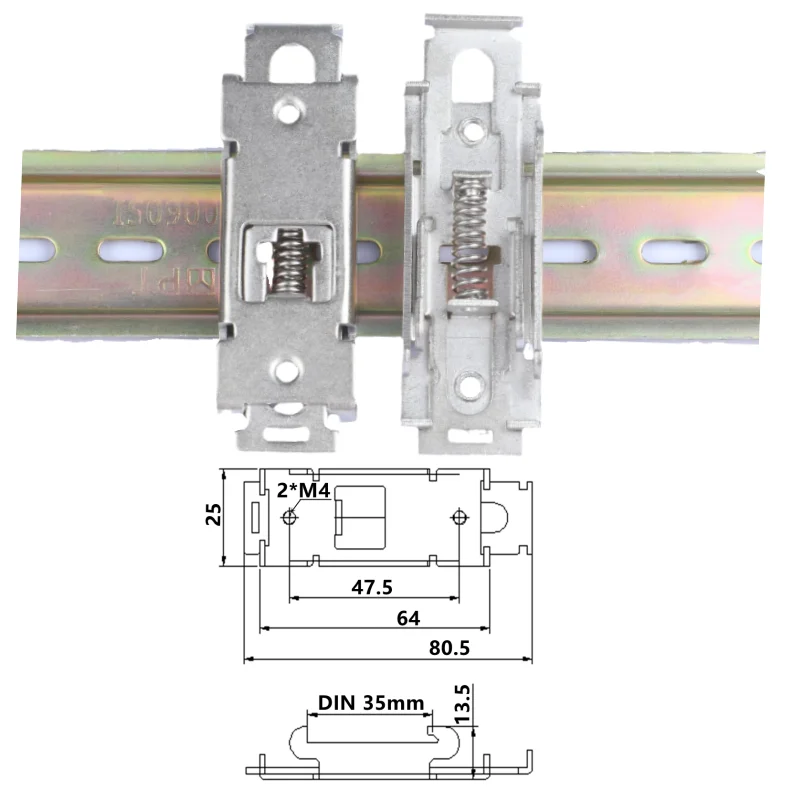 Dinrail Clip 35mm - Standard Mounting Bracket for C35C45 Rail
