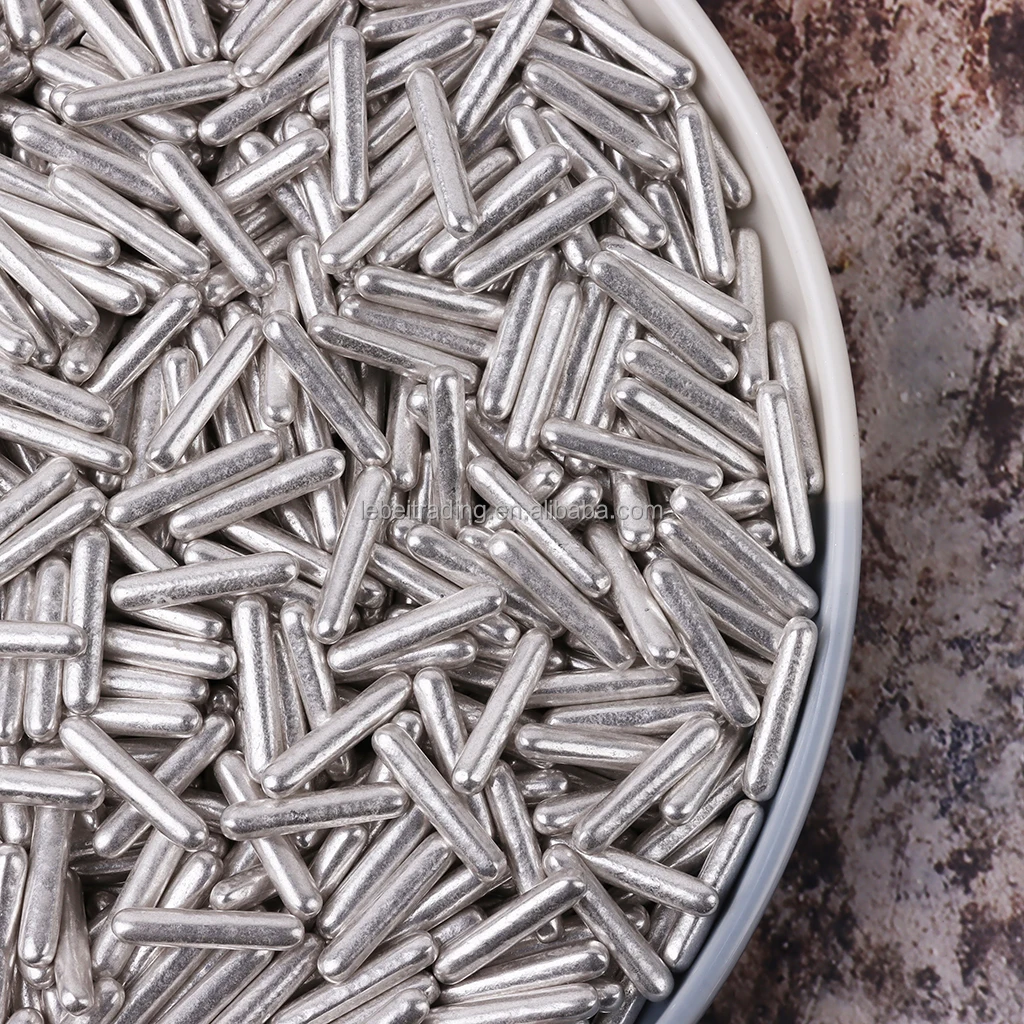 Lovebakery Macaron Desserts Metallic Sugar Rods Edible Bakery Sprinkle ...