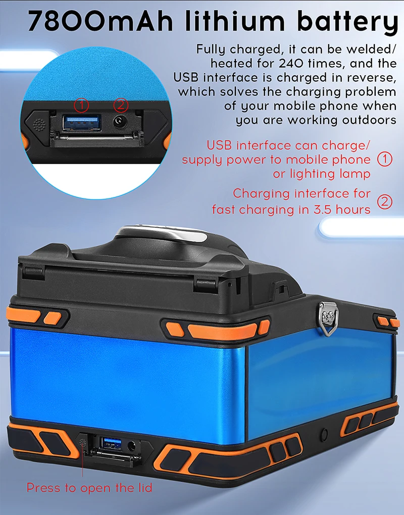 K5 Splicer Fiber Optic Splicing Machine 4 Core Cpu 5.5 Touch Screen ...