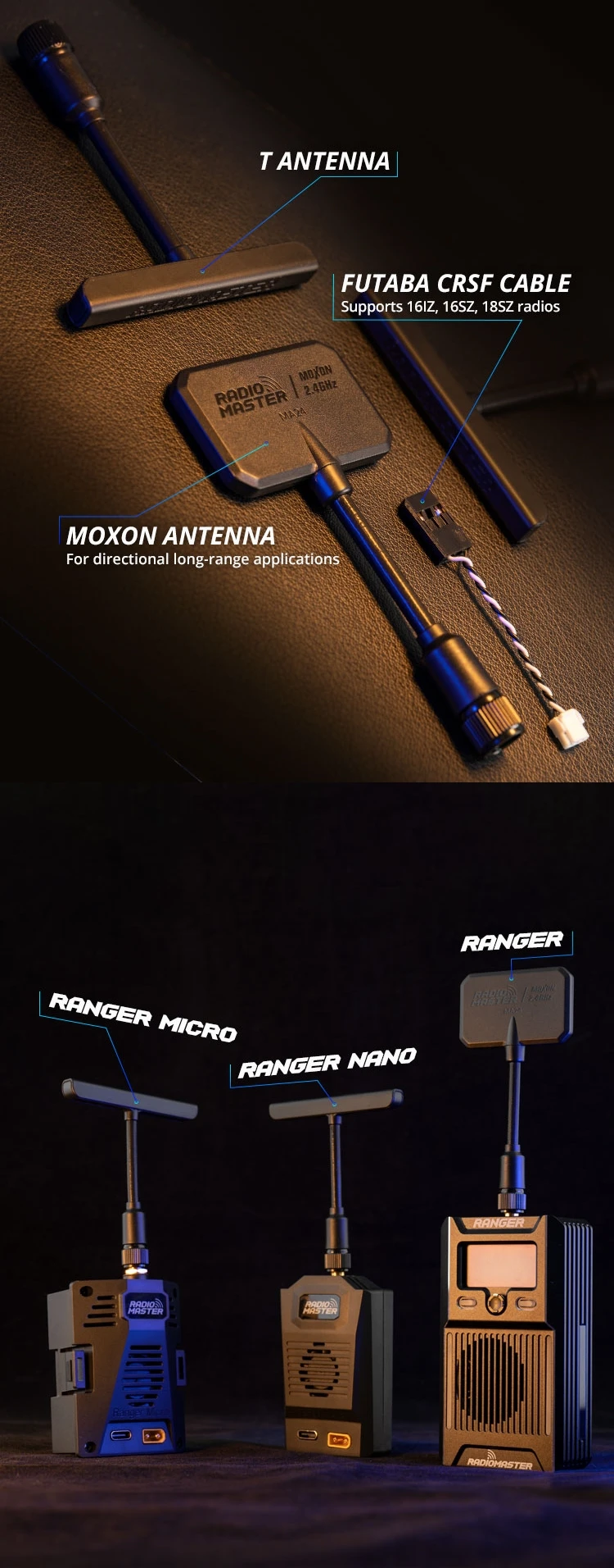 Radiomaster Ranger 2.4ghz Elrs Module Combo Set Rp1 And Rp2 Receiver ...