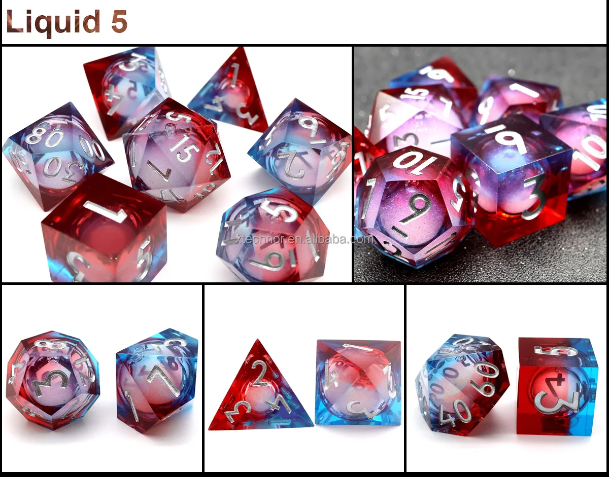RPG Dice for Role Playing Table Game Polyhedral Resin DND Dice Set ...
