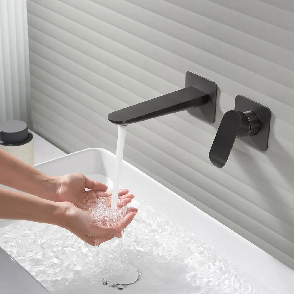 Scyw 2024 New Mixer Hidden Wall Outlet Wash Basin Faucet Hot Cold Water ...