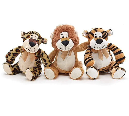 Lovely Assorted Plush and Stuffed Jungle Animal Toy Set