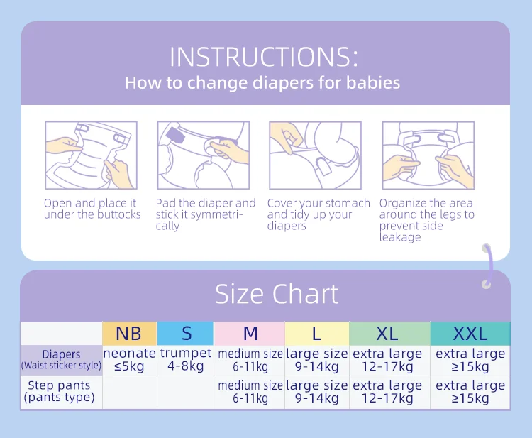 Absorbent Breathable Baby Diaper Brand Name Light and Thin Nappies ...