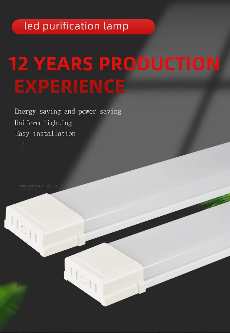 4ft 120cm Linear Led Batten Light 36w Led Tube For Air Purification For ...