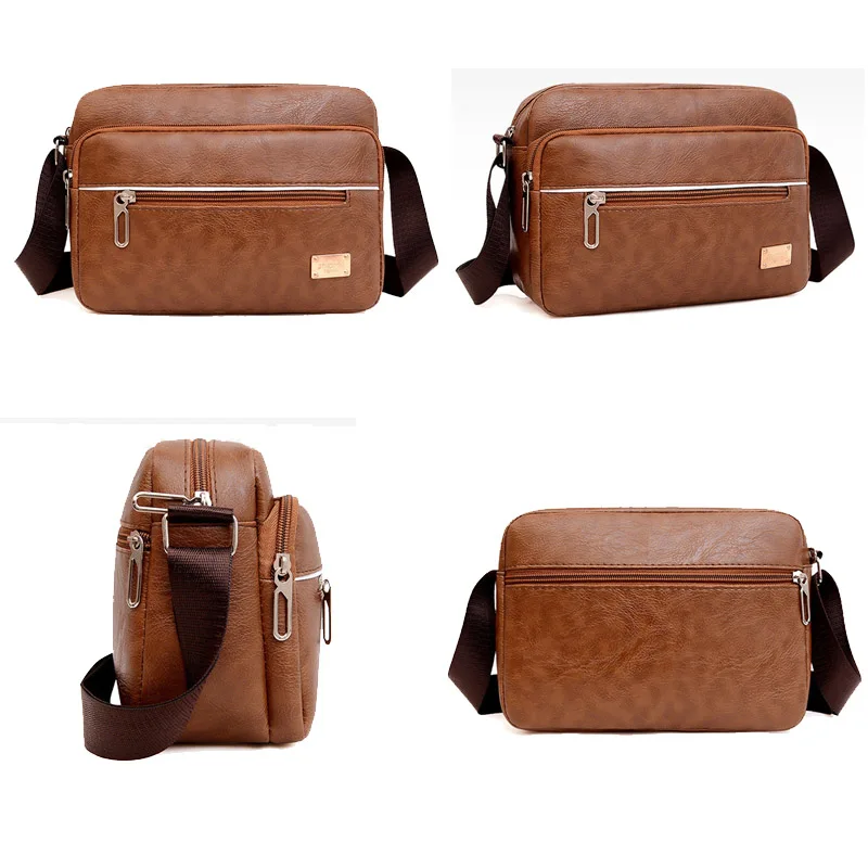 Small Messenger Bag Purse Pu Leather Fashionable Men Crossbody Bag Side ...