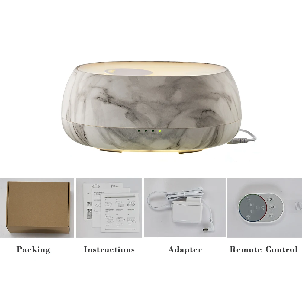 Marble Diffuser White 500ml Ultrasonic Humidifier Essential Oil ...